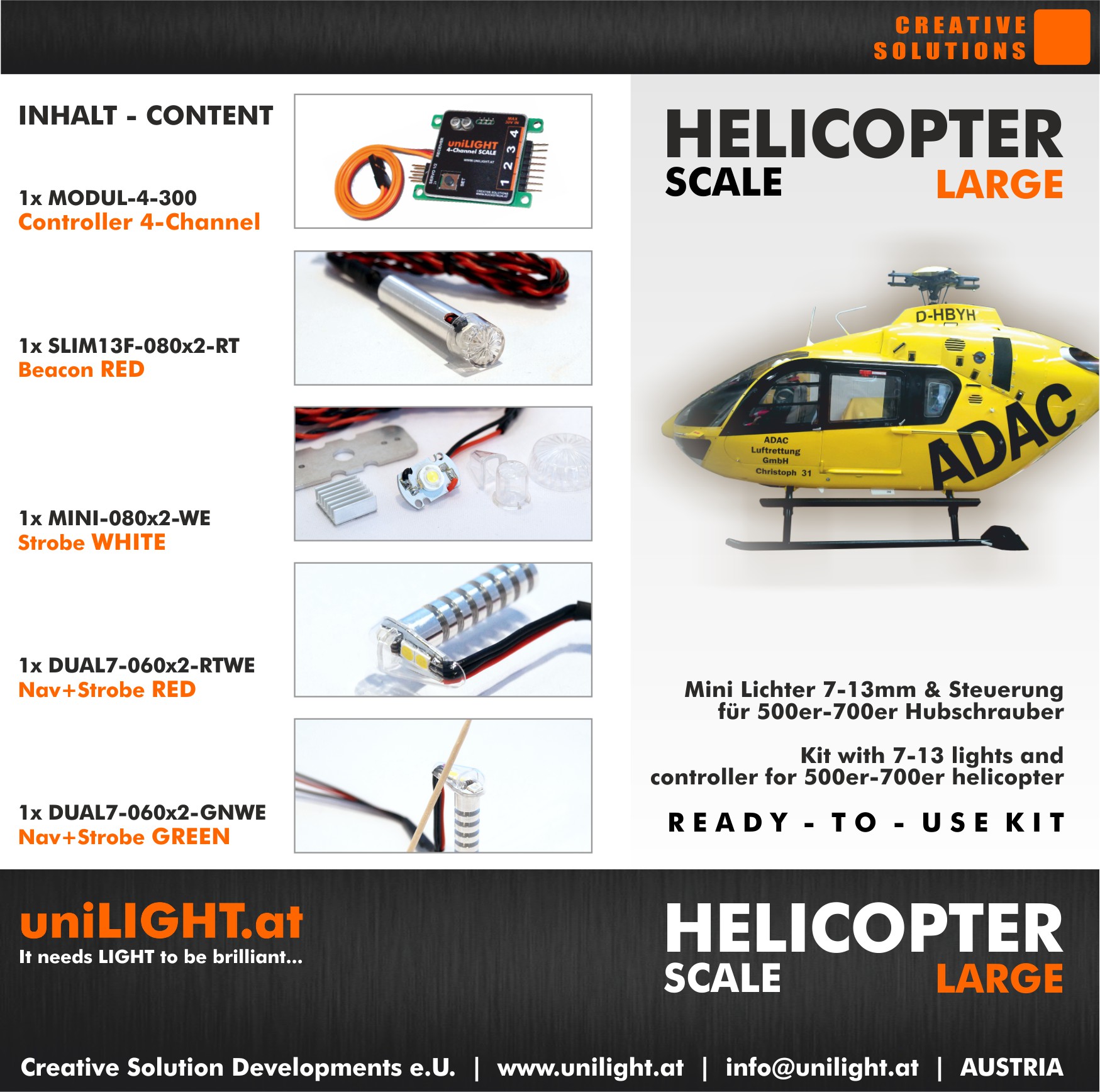 Scale Helicopter Large Light Set – Micton Hobbies